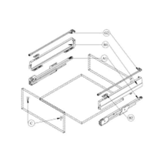 Hafele Matrixbox Premium Push-to-Open Drawer - Priotoma Bangla